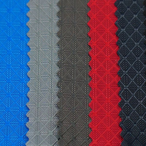 Quality 100% Nylon Ripstop Bag Fabric Diamond Chessboard Grid Pattern Nylon Woven Fabric for sale