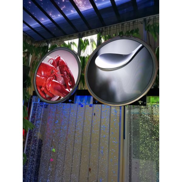 Quality newest creative design round led display with different size for advertising, for sale