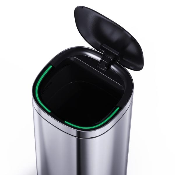 Quality Touchless Intelligent Smart Sensor Bin Trash Can Stainless Steel Sustainable for sale