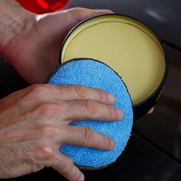 Quality Blue Round 5 Inch Diameter Car Microfiber Towel for sale