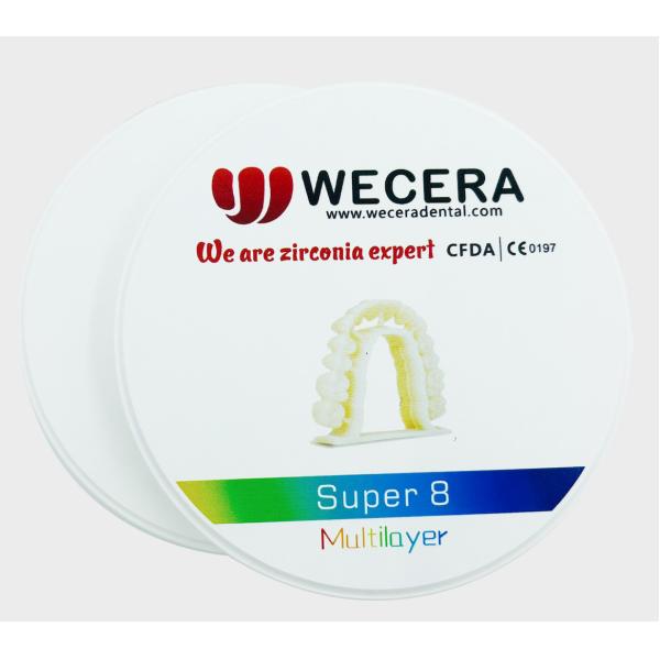 Quality High Translucent Dental Zirconia Blocks 3D Multilayer Vita 16 Colors 98mm 95mm for sale