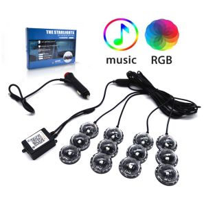 Quality Foot Star LED Car Atmosphere Light Car APP Mobile Phone Bluetooth for sale