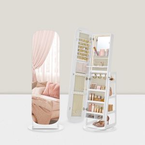 Quality Modern Full Length Jewelry Mirror Cabinet with Storage for sale