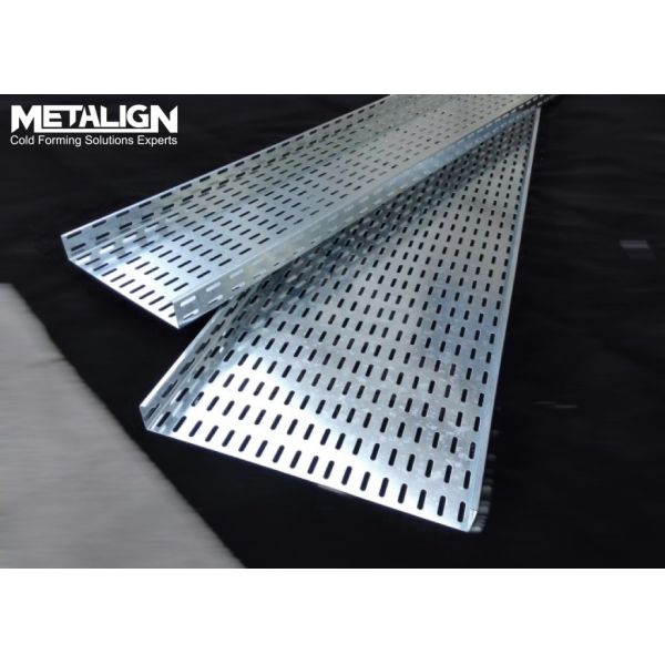 Quality Dual Size Hydraulic Cutter Cable Tray Roll Former 20m/min For Fast Production for sale
