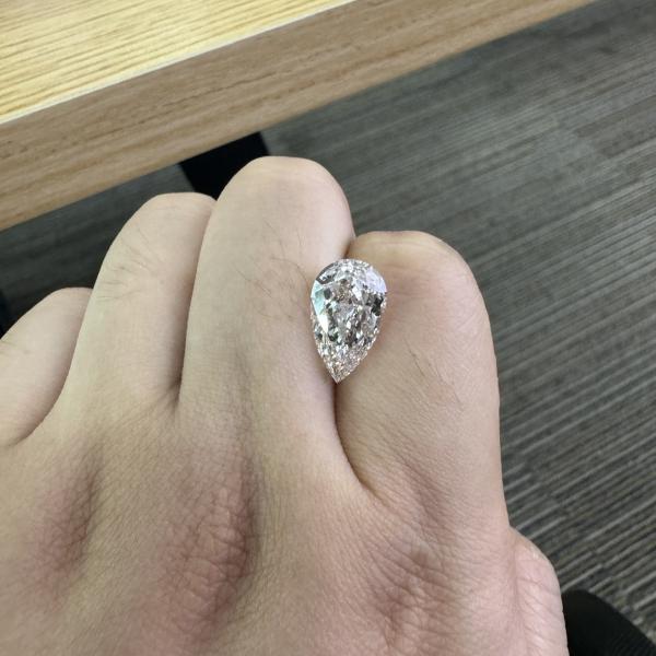 Quality 5.19 Carat G VS1 2EX CVD Lab Grown Pear Shaped Diamond IGI Certificated for sale