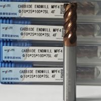 Quality MPF4 Univeral 4 Flutes Flat End Mill 10mm Φ10x25x10Dx75mm for Cutting Low-Carbon Alloy Steel within Hardness HRC55-60 for sale