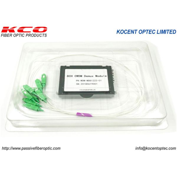 Quality 8CH Mux Passive Optical DWDM SC APC Connector 100G For CATV Networks for sale