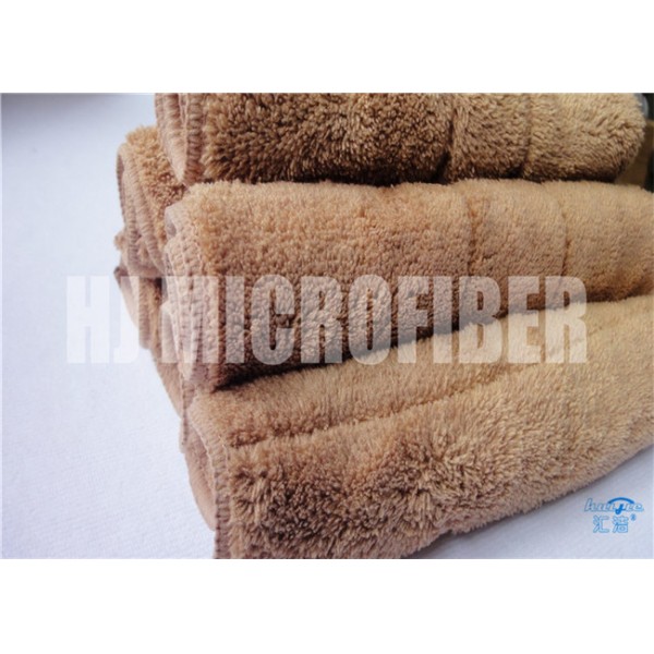 Quality 80% Polyester 20% polyamide 30*40 microfiber cleaning towel 450gsm coral fleece piped square  towel for sale