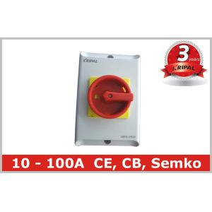 Quality Industrial Rotary Switch 4 Pole , 50 Amp Isolator Switch Disconnector for sale