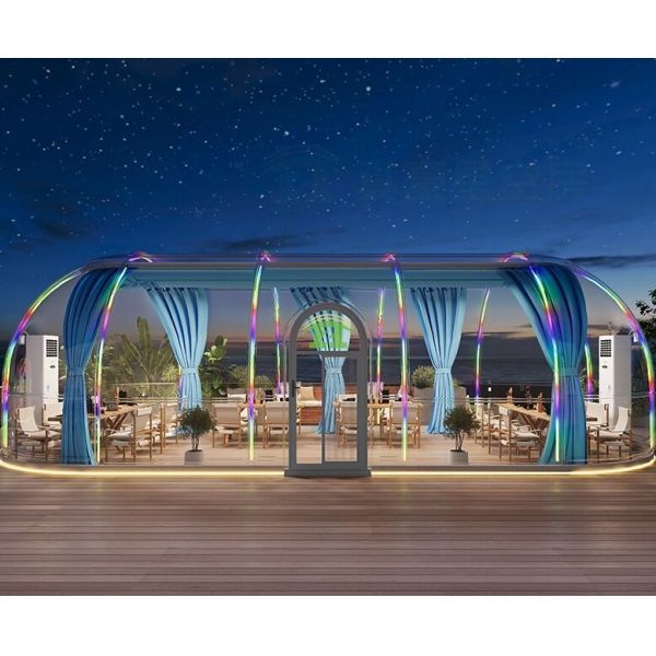 Quality Hotel Dome Tent Modular Homes Prefab Sunscreen Double Bubble Polycarbonate Dome for sale