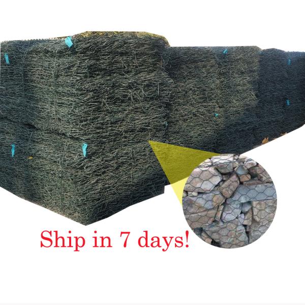 Quality Mesh Size 60mm X 80mm Retaining Wall Gabion Baskets PVC Wire for sale
