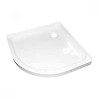 Quality Single Color Roud Acrylic Shower Tray with Topmount Installation and Drainage for sale