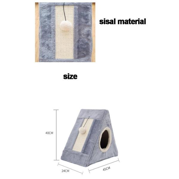 Quality Linen Portable 42cm Short Plush Cat House Indoor for sale