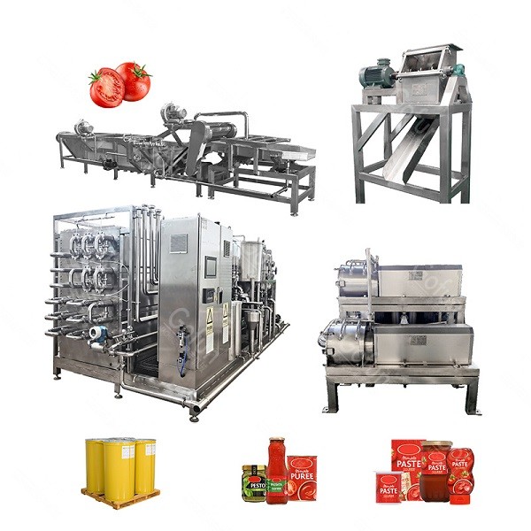 Quality Mechanized 3T/H Tomato Paste Processing Line With Washing Sorting for sale