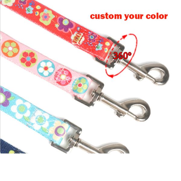 Quality Custom Leather Dog Collars And Leashes Set Striped Harness Collar Leash Set for sale