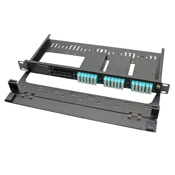 Quality 1U 96F MPO MTP Patch Panels Fiber Optic Rack Mount High Density Patch Panel for sale