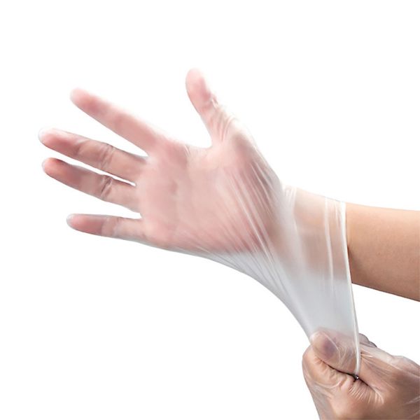 Quality Clear Oil Proof Medical Powder Free Vinyl Exam Gloves for sale