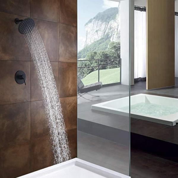 Quality Round Shower Head Bathroom Shower Faucets Combo Valve Included for sale