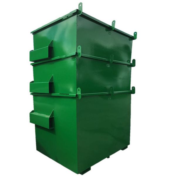 Quality 1.5m Open Top Front Lift Bin Stackable Design Garbage Truck Compatible Waste for sale