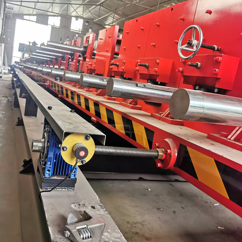 Cable tray roll forming machine in operation