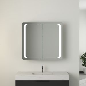 Quality Smart Makeup Bathroom Cabinet With Led Lights With Jewelry Storage for sale