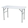 Quality 122*61*74CM White Plastic Folding Table With Adjustable Height For Outdoor for sale