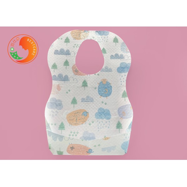 Quality Portable Disposable Waterproof Drool Bibs Hygiene Anti Liquid Stay Dry Light Weight for sale