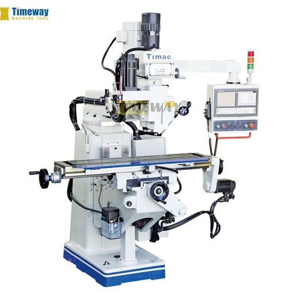Quality Versatile High Precision Turret Milling Machine with 3 T-slots 16mm and 1400KG for sale