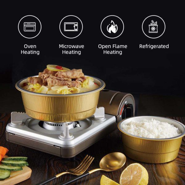 Quality Rectangular Customize Packing Boxes Takeout Trays Disposable Aluminum Lunch Box for sale