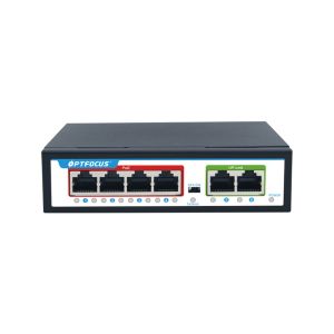 Quality Customized 4 Port Poe Switch 20km 4*10/100Mbps POE Port + 2*10/100Mbps Uplink for sale