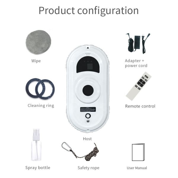 Quality Household Huidi Automatic Window Vacuum Cleaning Robot with 2800Pa Suction US for sale