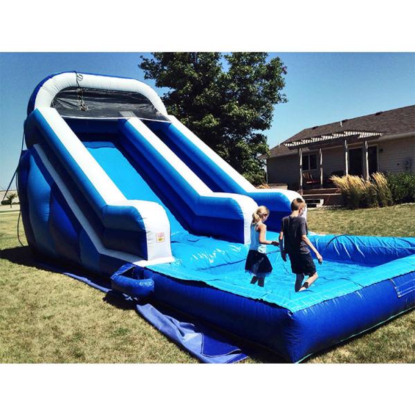 Quality Blue Giant Water 22 Foot Double Adult Cheap Inflatable Lake Tower Climbing for sale