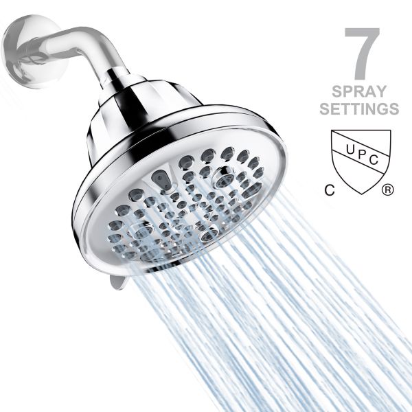 Quality 7 Functions Ceramic Valve Core Bathroom Wall Mounted Showerhead for Bathroom Room for sale