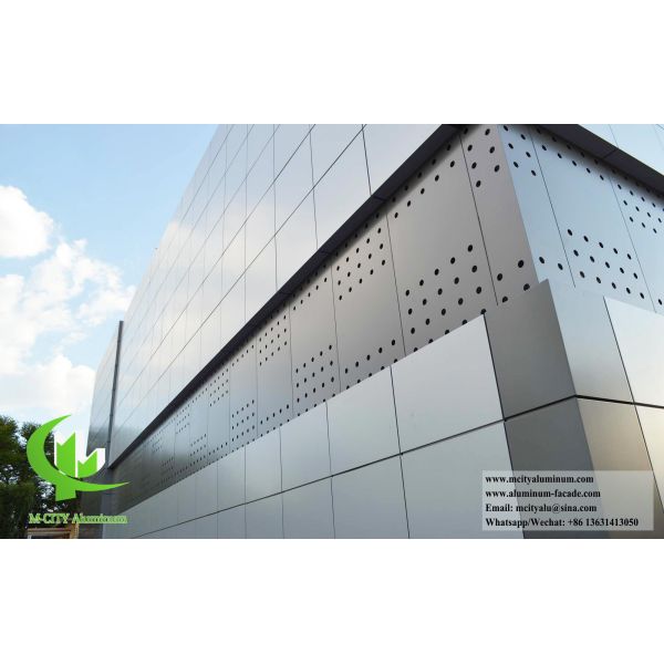 Quality Powder Coated Aluminum Solid Cladding Panel 1200x2400mm with Perforated Design for sale