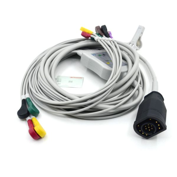 Quality Compatible Zoll 10 Leads Snap Type IEC Standard EKG Cable and Wires for sale