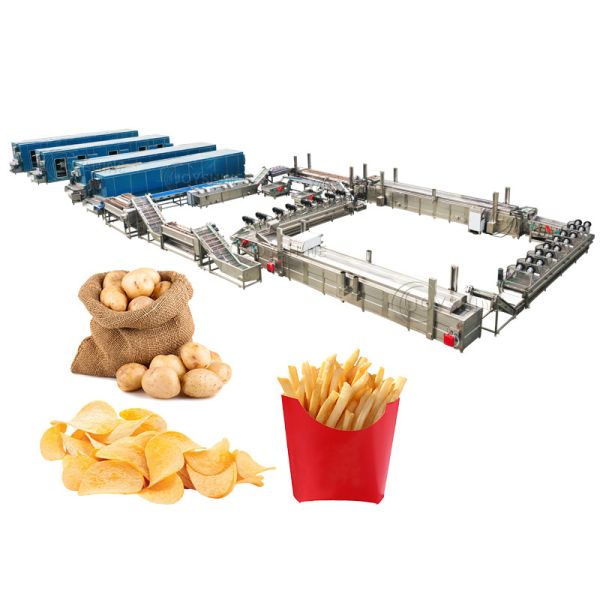 Quality Automatic Industrial Potato Chips Production Line for Fruit Processing Plant for sale