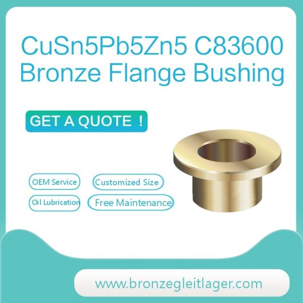 Quality CuSn5Pb5Zn5 C83600 Bronze Flange Bushing Graphite for sale