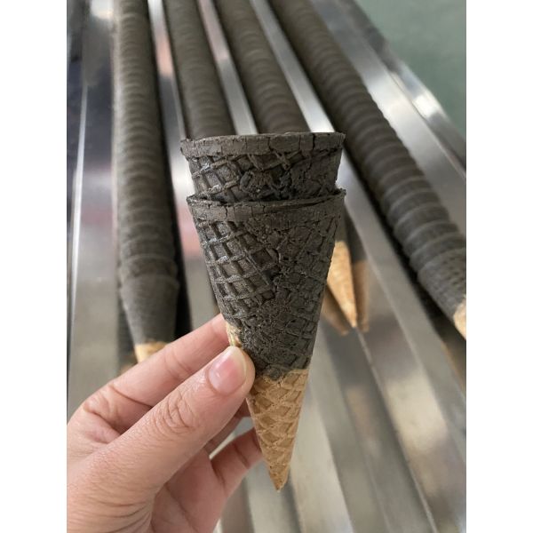 Quality Two Color Save Gas 3500pcs/h Ice Cream Cone Making Machine for sale