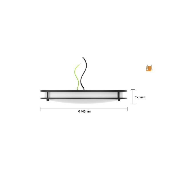 Quality Sample Packing with Customer Logo 16inch 25W LED CCT Selectable Double Ring for sale