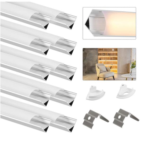 Quality Led Strip Aluminum Housing Profile Corner Extrusion Channel 45 90 Degree Angle Light 16mm Wide for sale