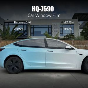 Quality HQ-7590 Car Window Tint Film 2.0 Mil With 90% IR And 99% UR for sale