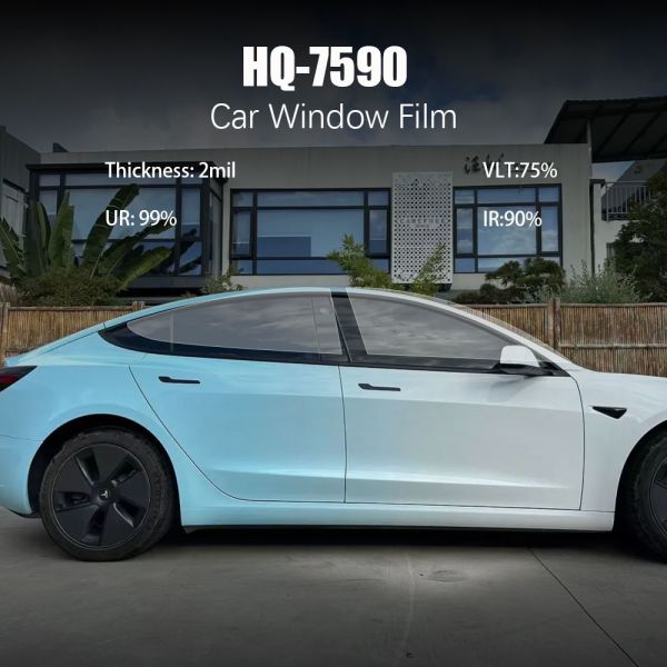 Quality HQ-7590 Car Window Tint Film 2.0 Mil With 90% IR And 99% UR for sale