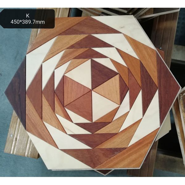 Quality Hexagon Wood Engineered Parquet Flooring With Different Styles And Mixed Woods for sale