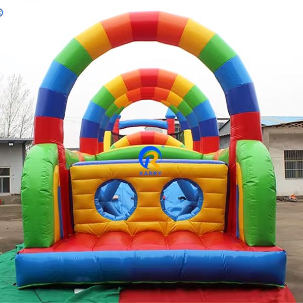 Quality Amusement Park Equipments Interactive Inflatable Obstacle Course for Kids and for sale
