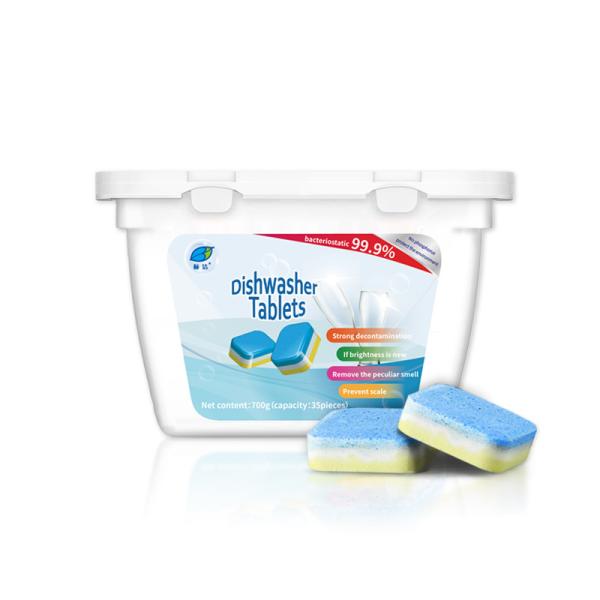 Quality Dishwasher Tablets 2 Layers Solid Household Power cleaning block for Effective for sale
