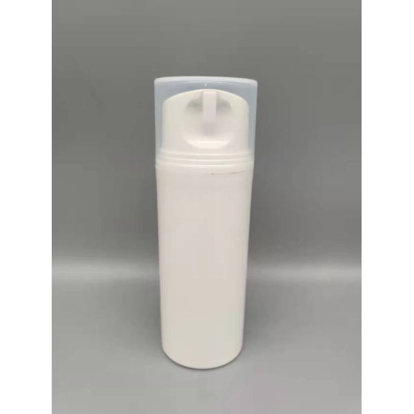 Quality Empty Amber Plastic Cosmetic Packaging PP Airless Bottle 100ml With Pump for sale