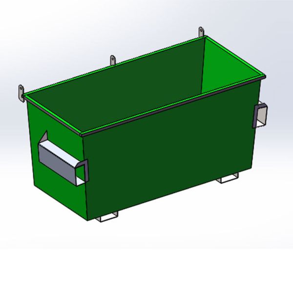 Quality Commercial Front Load Trash Container 4-6mm Steel Construction For Garbage for sale
