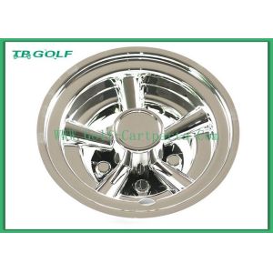 Quality 8 Inch Golf Cart Wheel Covers SS 5 Spoke Hub Caps For Steel Wheels 330g for sale