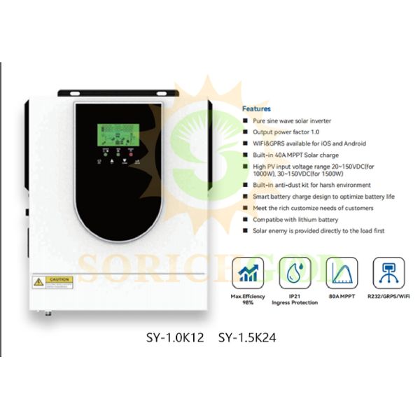 Quality Off Grid And Grid Tied Operations With Built In WiFi Hybrid Inverters for sale