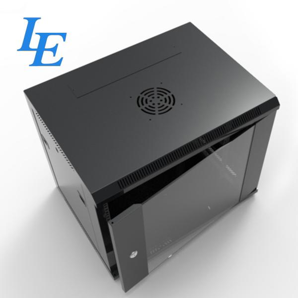 Quality 19 Inch 9u Wall Mounted Ral9004 Rack Enclosure Server Cabinet for sale